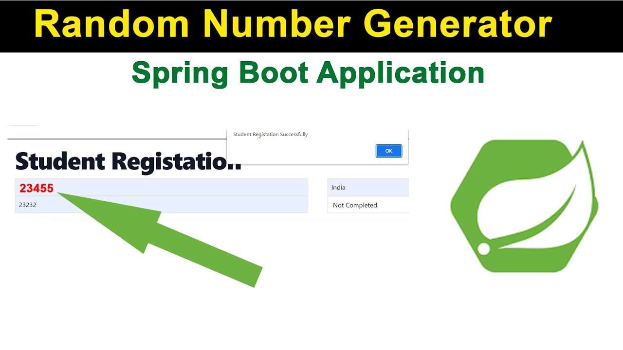 Random Number Generator in Spring Boot Application - YouTube