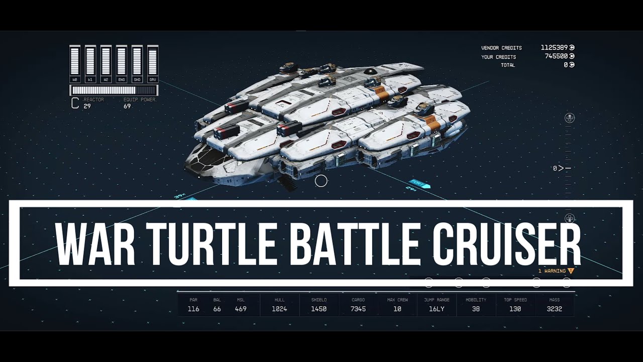 Starfield War Turtle Battle Cruiser Walkthrough and Tutorial - YouTube