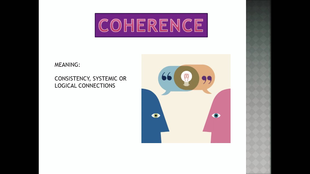 Coherence- Meaning, Synonyms, Antonyms with Examples - YouTube