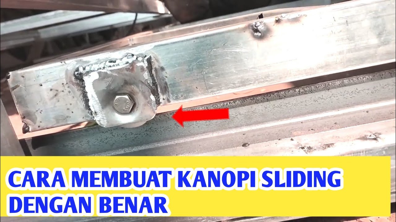 CARA MEMBUAT KANOPI SLIDING MANUAL ATAP ALDERON - YouTube