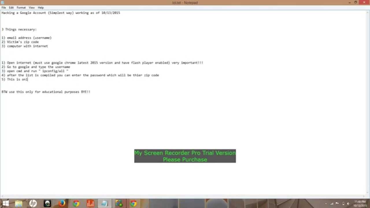 How to hack Google account (Simple) As of April 2016 - YouTube