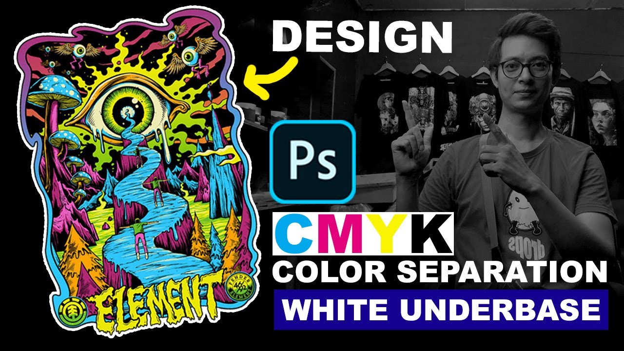 CMYK Color Separation with White Underbase for #tshirt #screenprinting ...