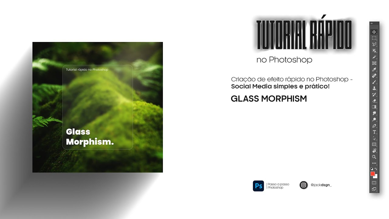 Como Criar o efeito Glass Morphism no Photoshop - TUTORIAL RÁPIDO - YouTube