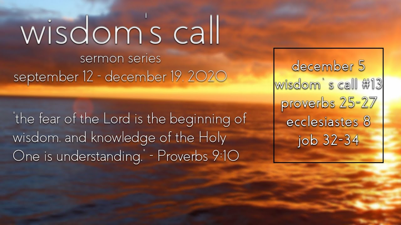 Wisdom's Call #13 - December 5 - James Reynaert - YouTube