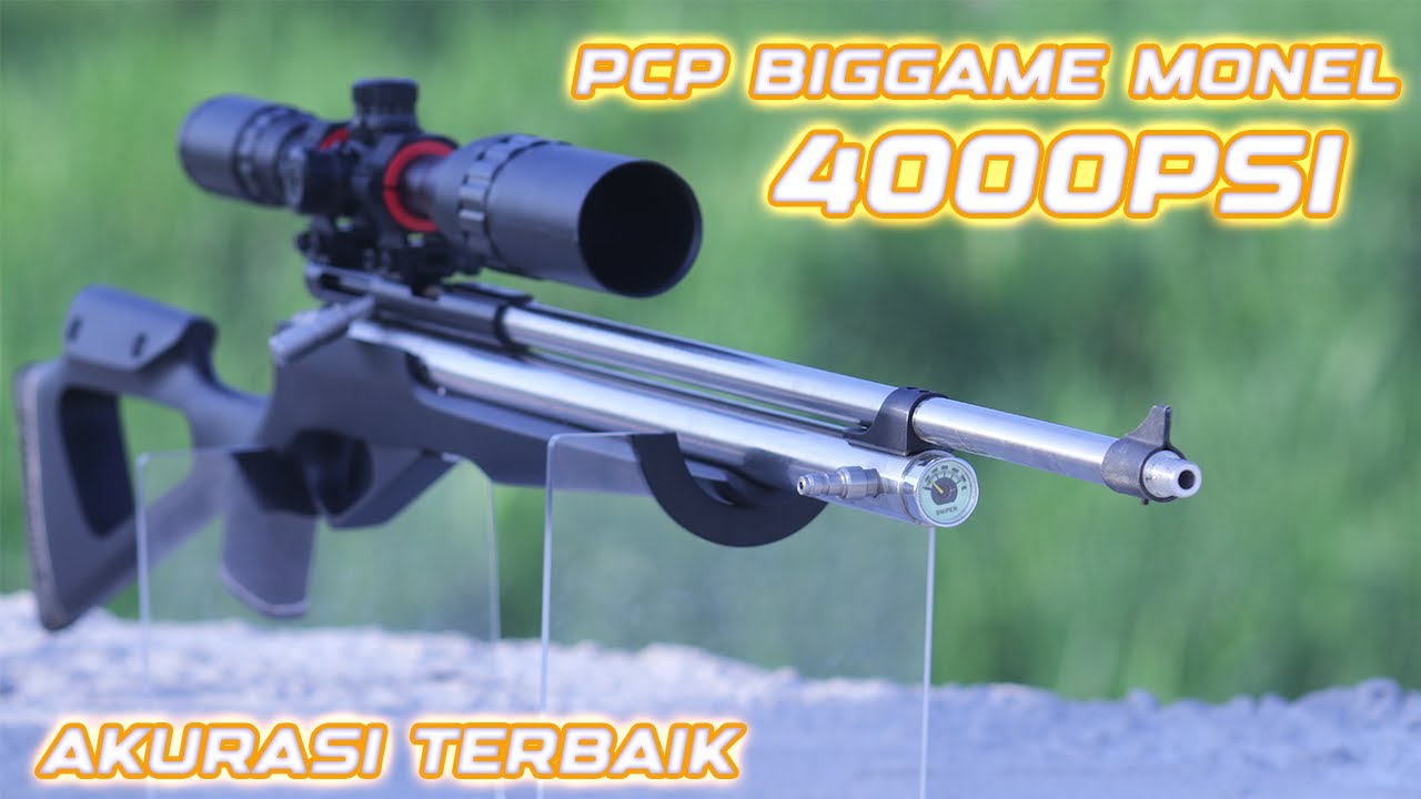 AKURASI TERBAIK!! PCP BIGGAME MONEL 4000PSI EVOLUTION | PCP BIGGAME ...