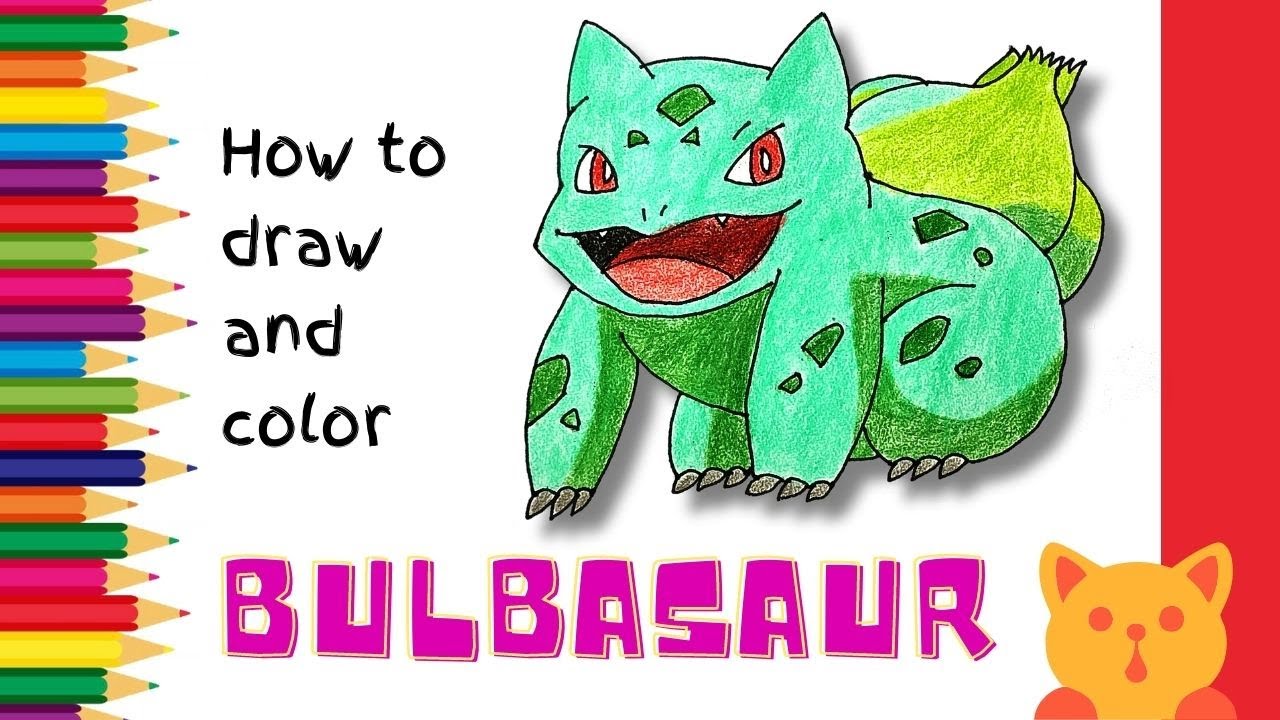 How to Draw a Bulbasaur Easy Step by Step | Pokemon Characters Coloring ...