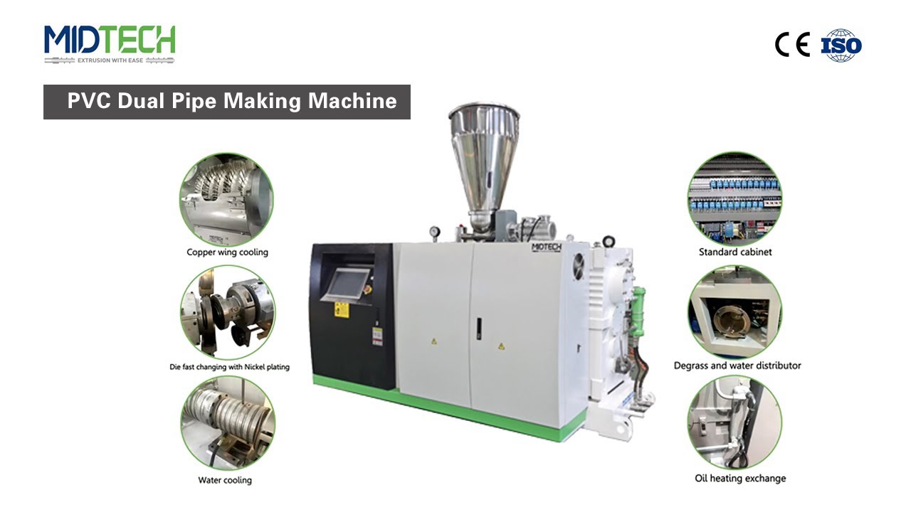 PVC Dual Pipe Making Machine - YouTube
