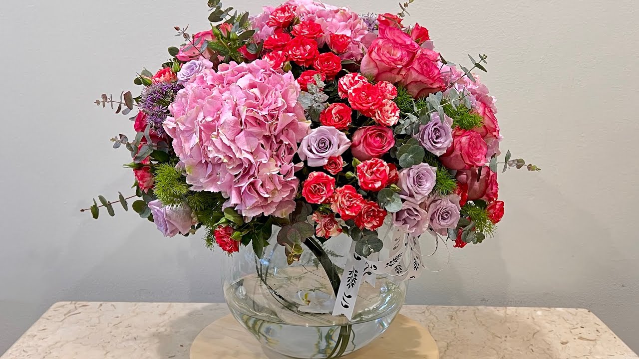 Simple basic Flower Arrangement #tutorial - YouTube