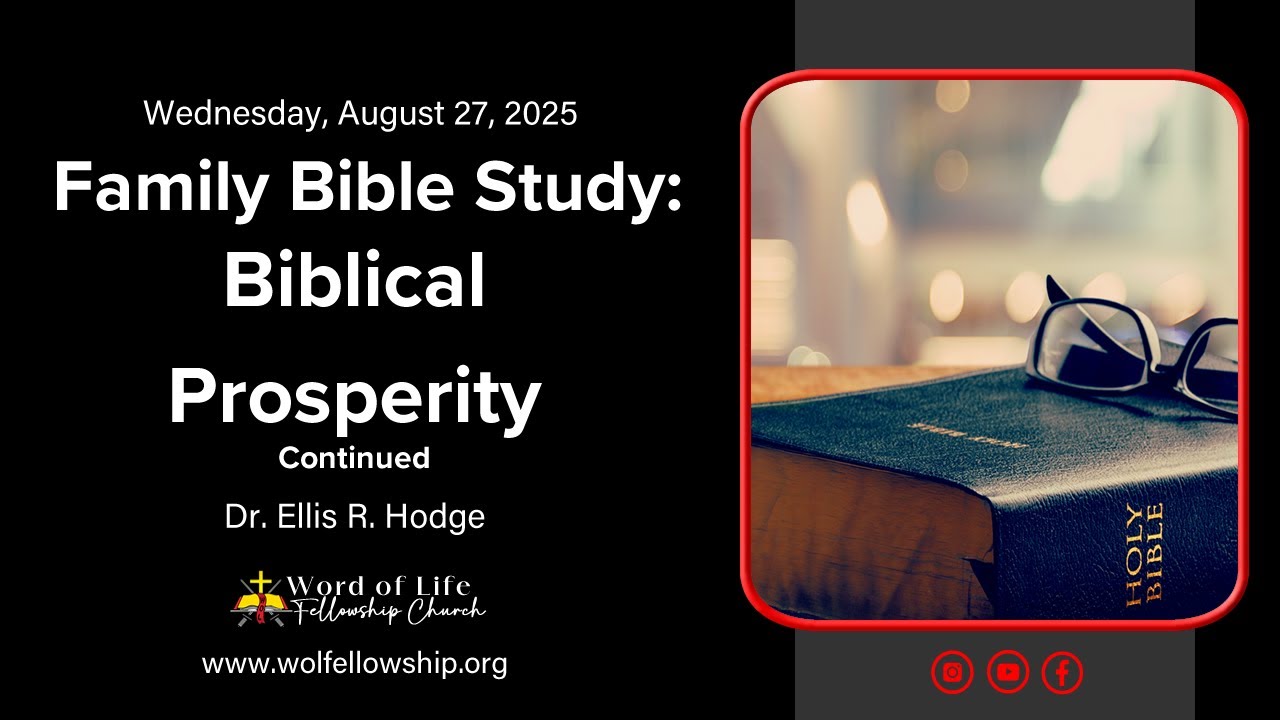 Biblical Prosperity Continued || Dr. Ellis R. Hodge - YouTube
