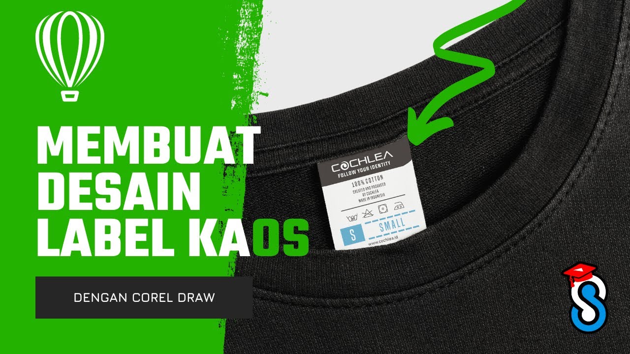 CARA MEMBUAT DESAIN LABEL BAJU KAOS | COREL DRAW | How To Make Label T ...