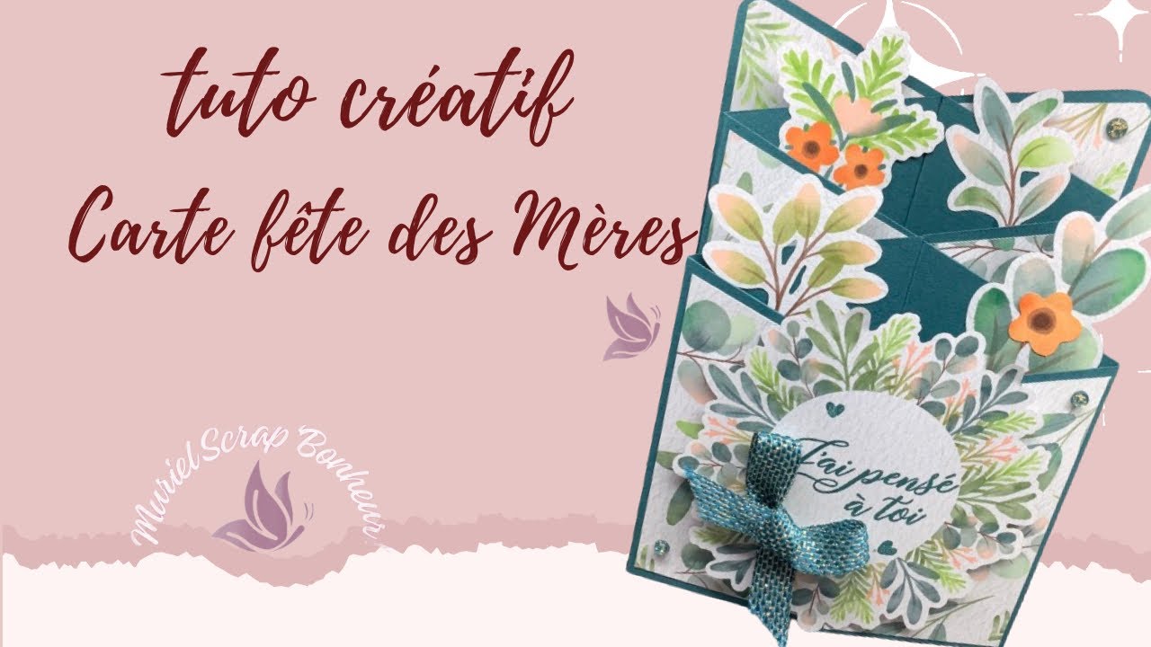 Tuto Carte Fête des Mères - Super facile à réaliser - YouTube