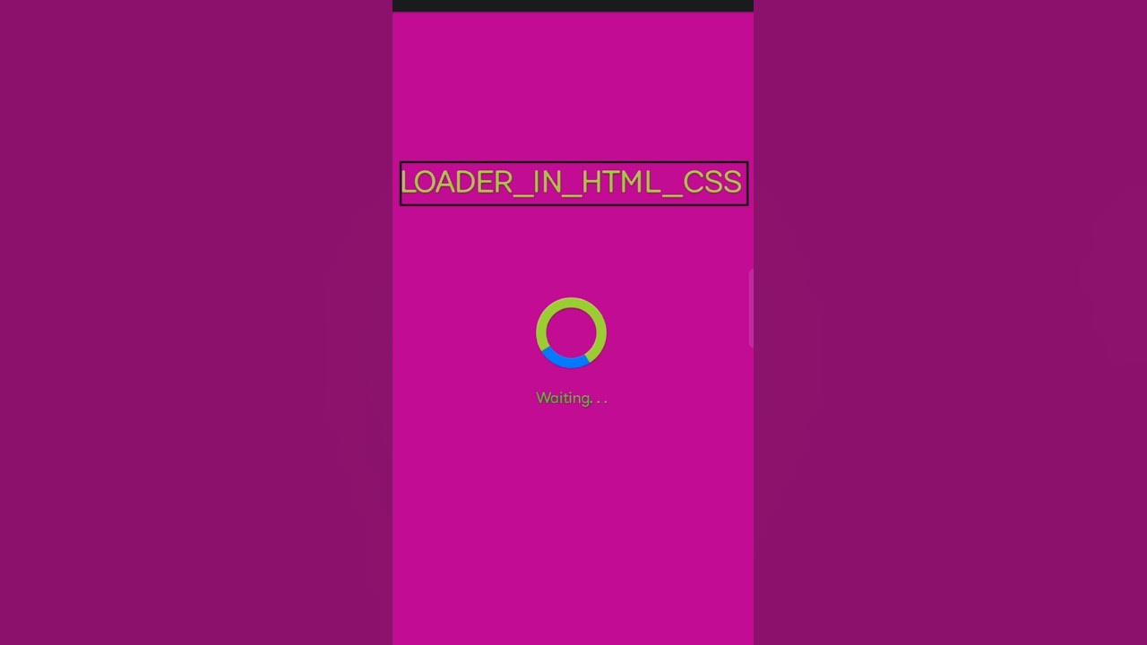Loaderinhtmlcss 😱 Shorts Short Ytshorts Htmlcss Css Cssanimation Html Shortsfeed