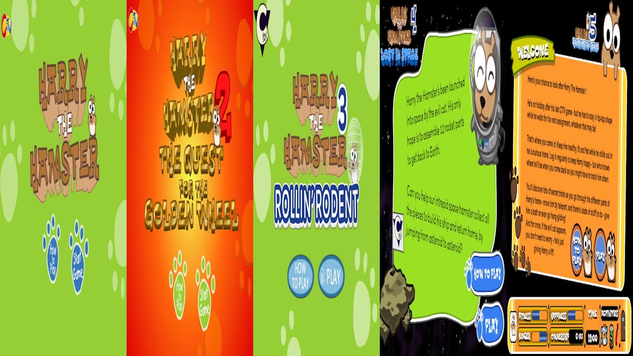 Harry The Hamster 1 To 5 Walkthrough - YouTube