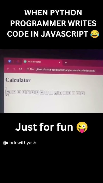 When Python Programmer Writes Code In Javascript 😂😜 Codewithyash Coding Javascript Frontend