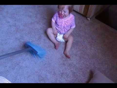 Kara and the broom. - YouTube