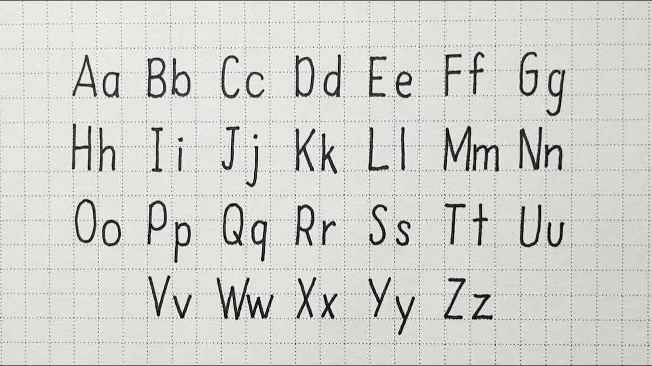 English alphabet letters simple handwriting - YouTube
