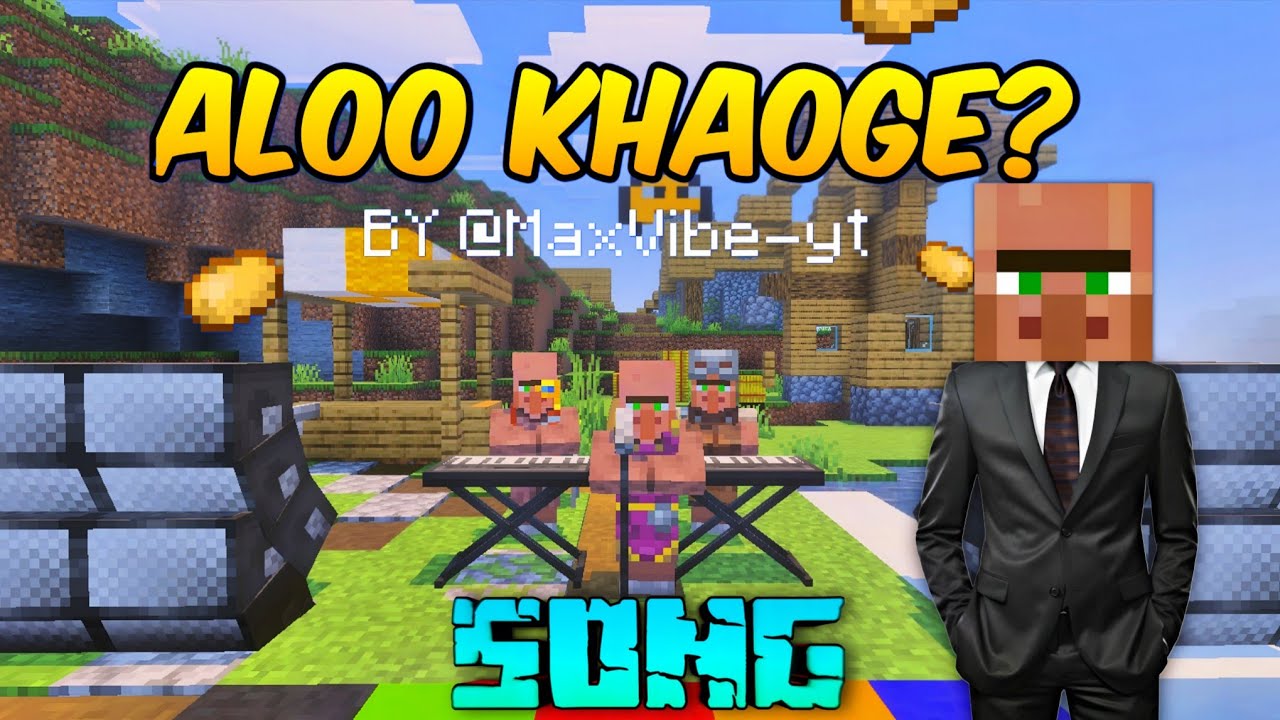 🔥Aloo Khaoge? 🥔 Funny Minecraft Meme Song (Potato Song)/ ft. @Voice ...