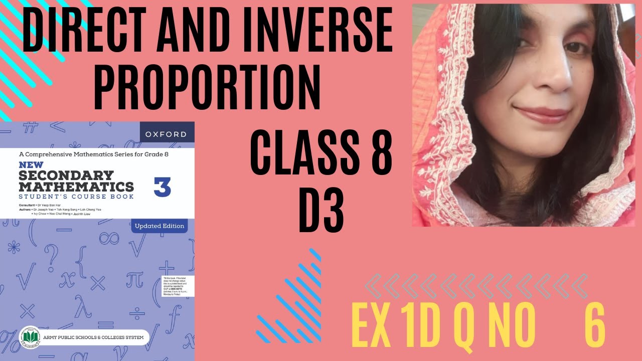 Direct and inverse proportion /class 8/ex 1d/Q NO 6@maths with amber ...