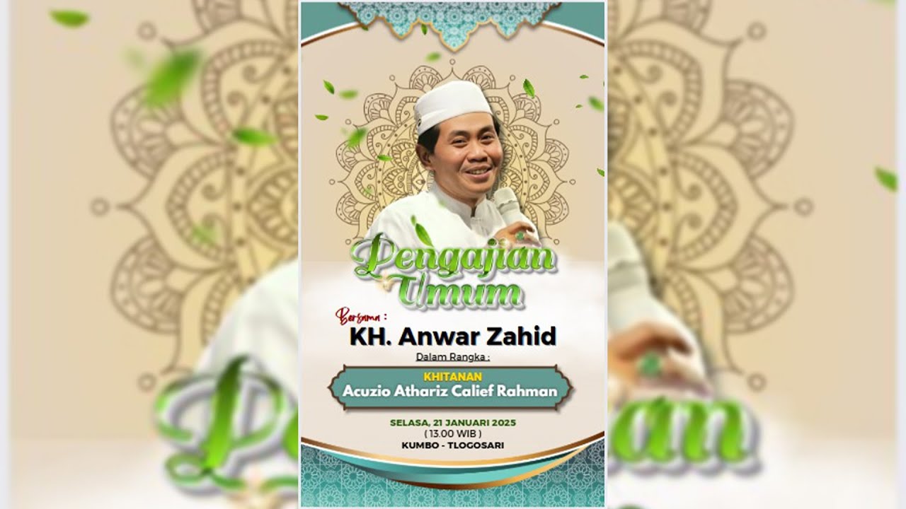 LIVE PENGAJIAN BERSAMA KH. ANWAR ZAHID - YouTube