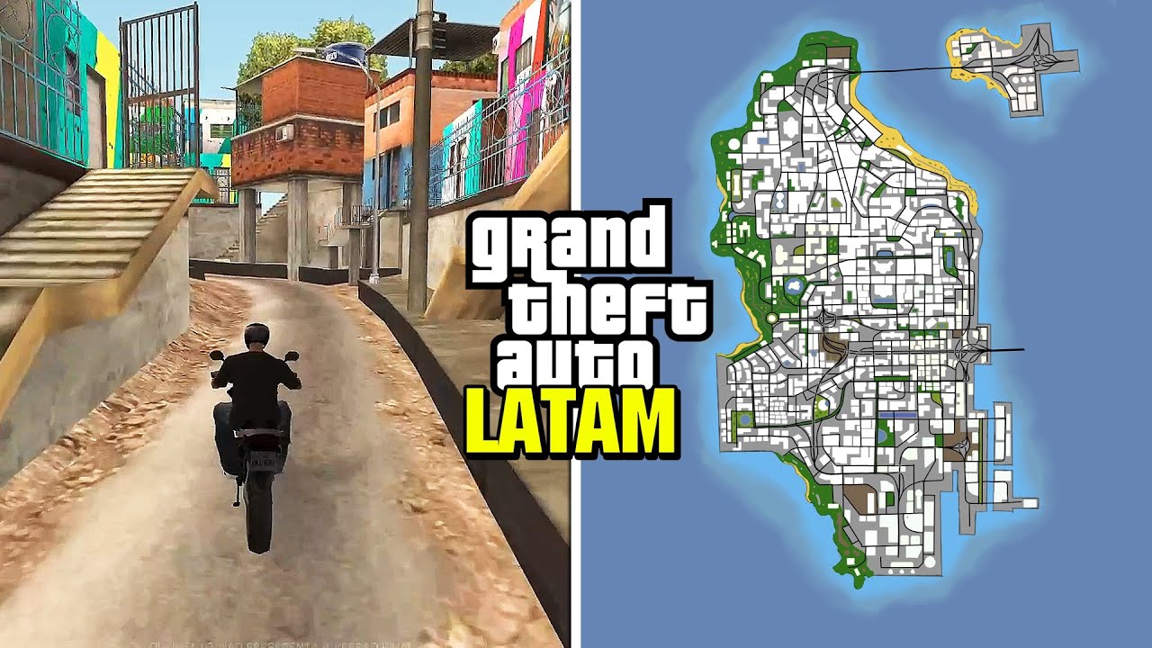 Mapa de LATINOAMERICA en un SOLO GTA - GTA Latam - YouTube