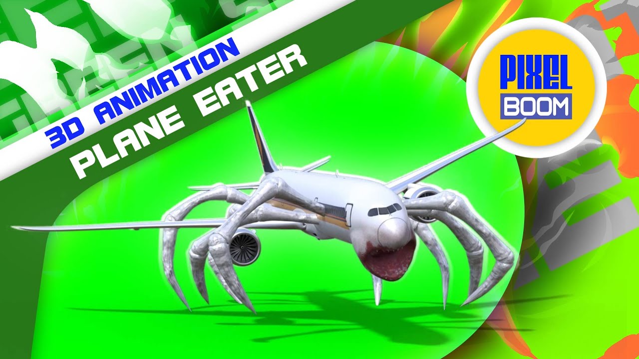 Green Screen Plane Eater Horror SCP 3D Animation - PixelBoom - YouTube