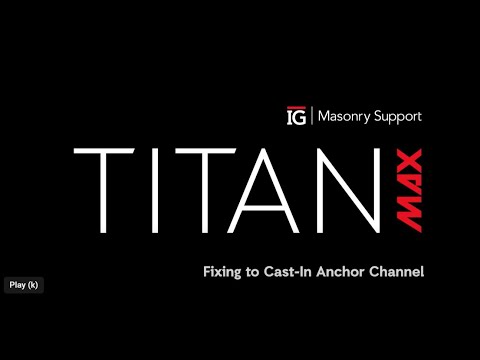 Installing TITAN MAX Fixing to Cast in Anchor Channel Inserts - YouTube