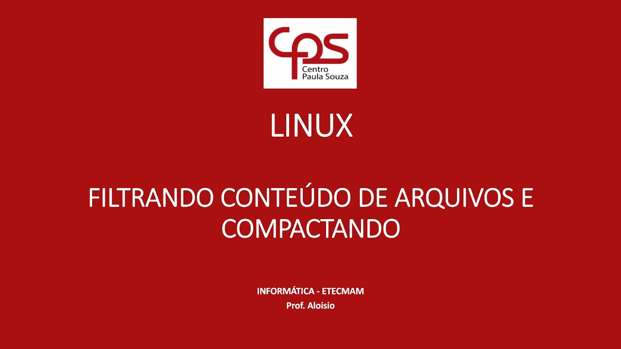 LINUX - FILTRANDO ARQUIVOS E COMPACTANDO - YouTube
