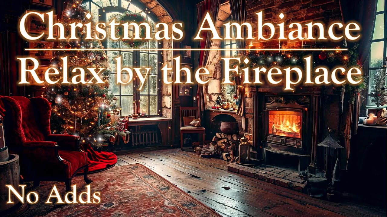 Christmas Fireplace Ambience with Classical Music 🎄 Cozy Holiday ...