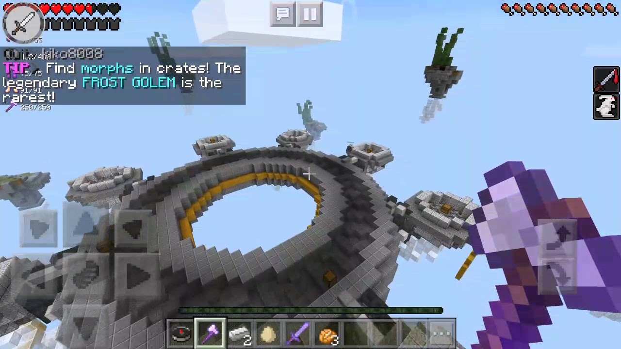 Minecraft PE | Mineplex Skyfall Gameplay | Trolling players by using ...