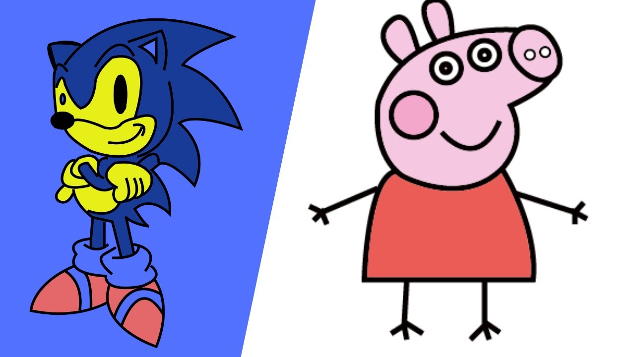 Sonic vs Peppa Pig | Writing Numbers From One To Five with Sonic and ...
