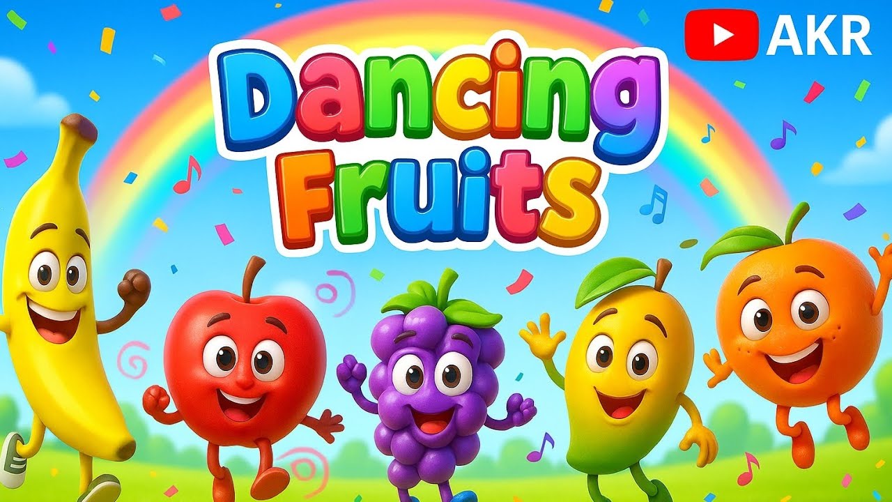 Dancing Fruits | Fun English Rhyme for Kids | 3D Animated Nursery Song ...