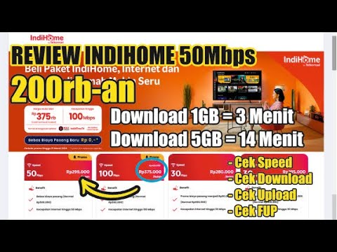 Review Indihome 50Mbps Promo 200rb-an - YouTube