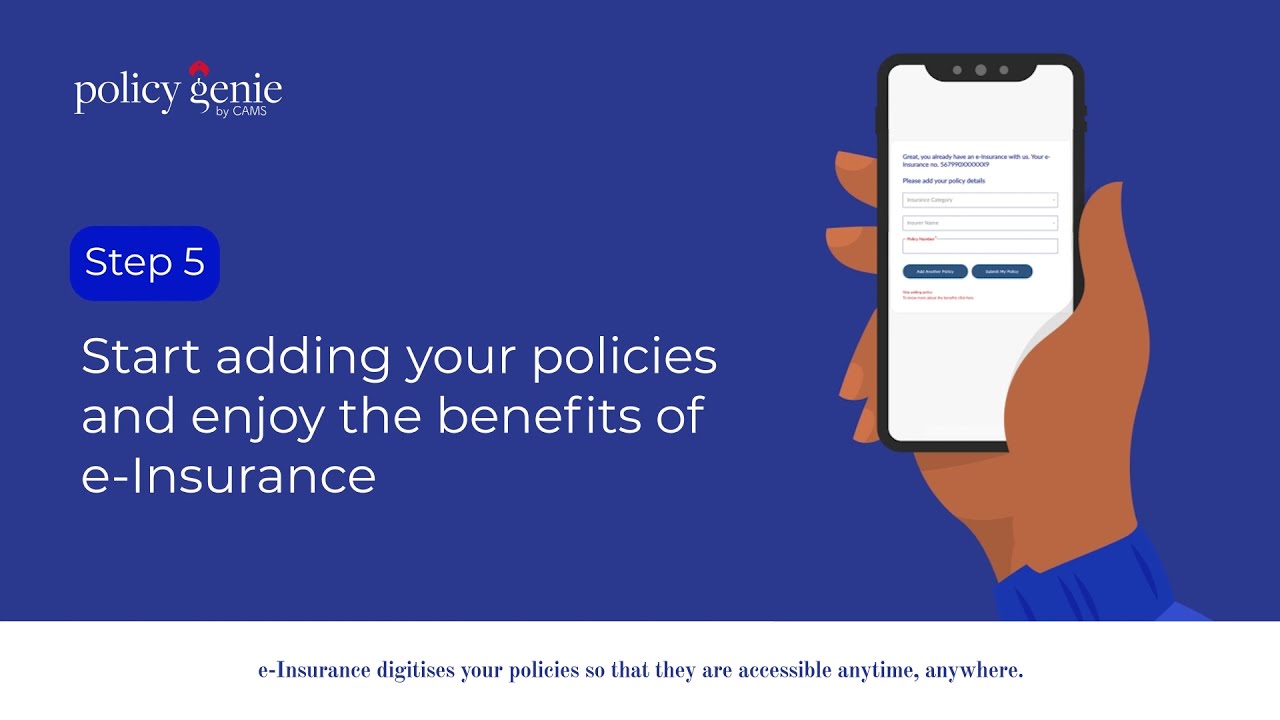 Steps to Register for E-Insurance | Policy Genie | E-Insure with ...
