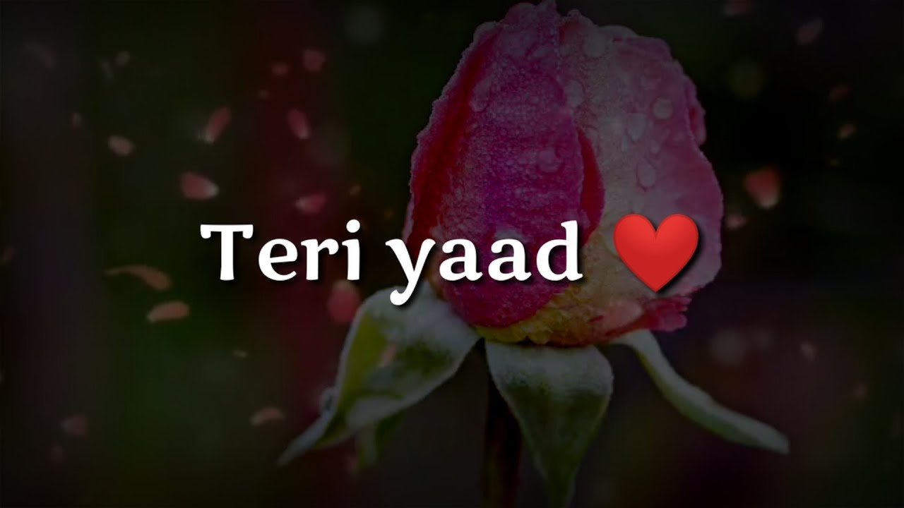 Teri yaad Very sad heart touching shayari Sad hindi shayari - YouTube