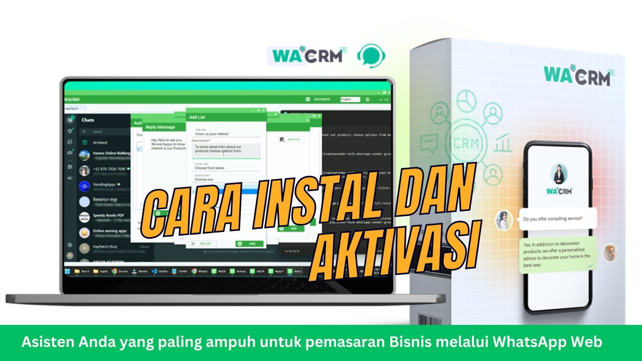 Cara instal dan aktivasi WA CRM - Whatsapp Marketing Sander Customer ...