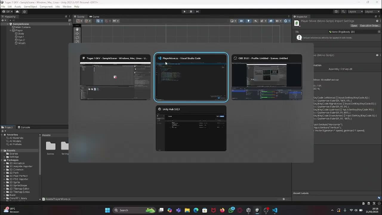 (UNTIRTA) Unity 2D - (Player Move) - YouTube