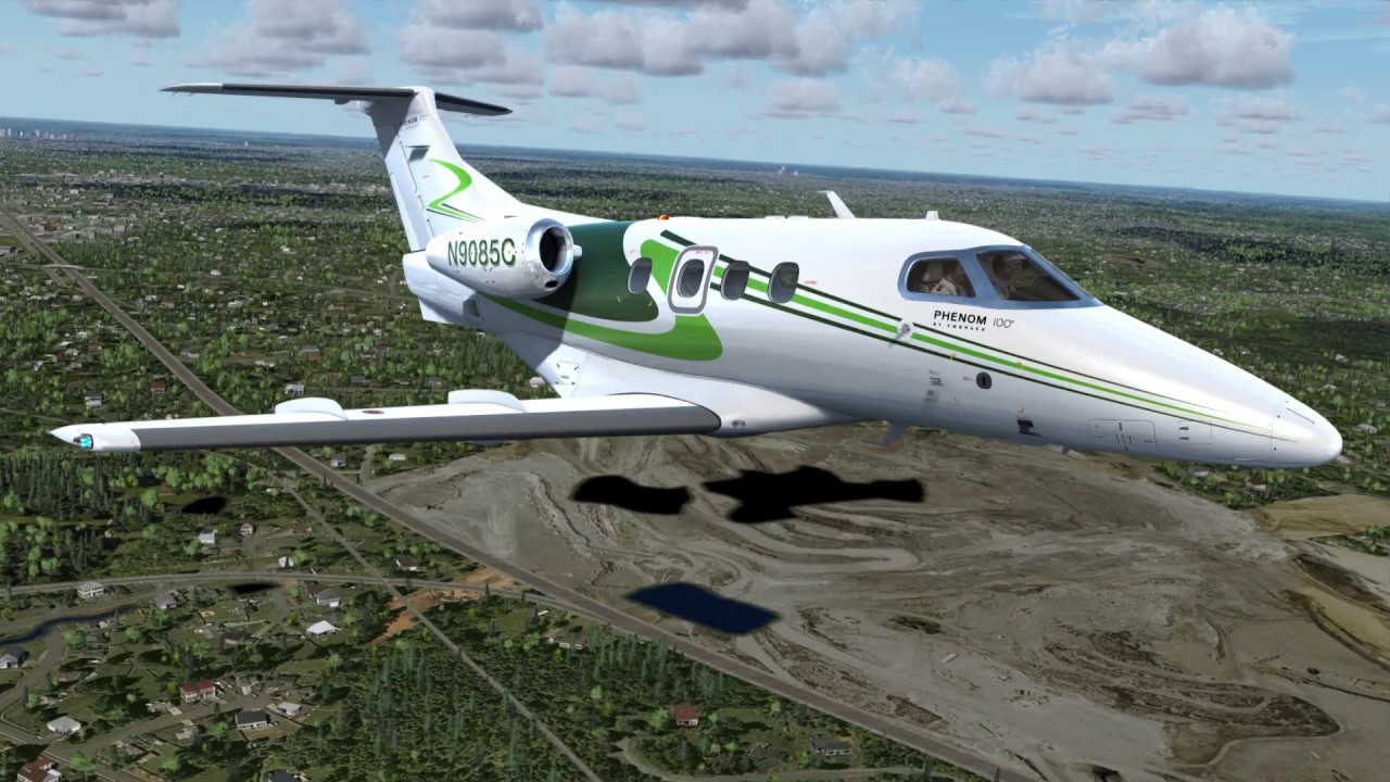 Embraer E50P Phenom 100, Tail# N9085C, by (Carenado). - YouTube