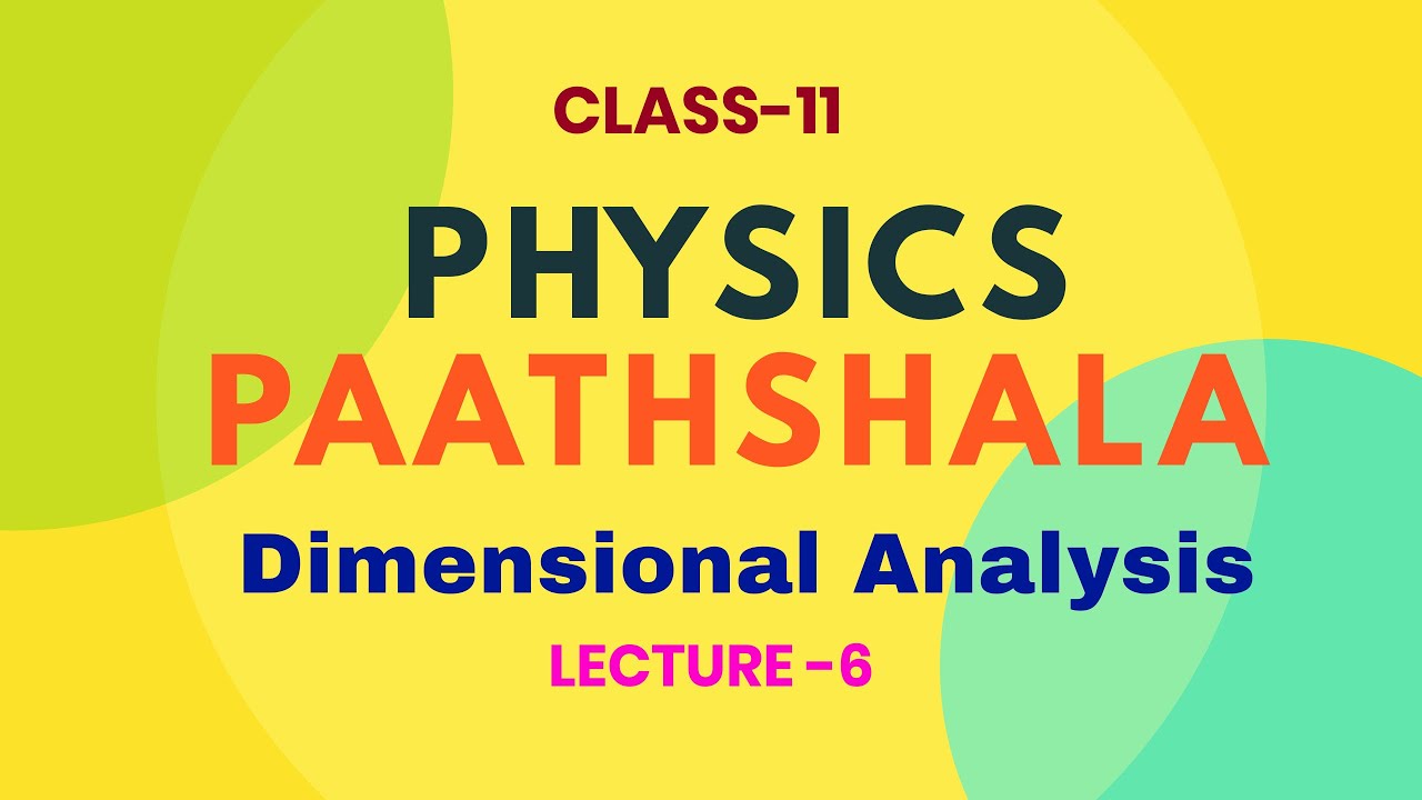 Class 11 Dimensional Analysis Lecture 6 Numerical Problems CBSE Class 11 Dimensional Analysis Lecture 6 Numerical Problems CBSE