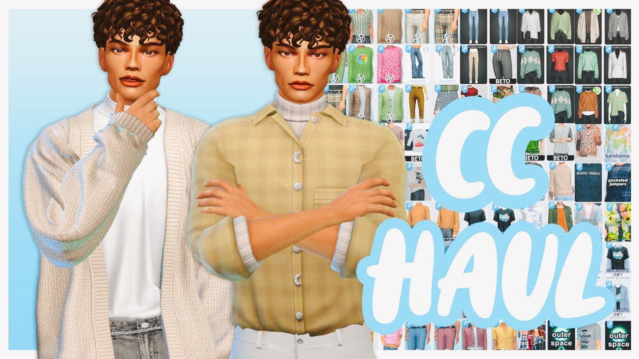MALE CC HAUL // The Sims 4 Male Maxis Match Clothes CC MODS FOLDER ⬇ ...