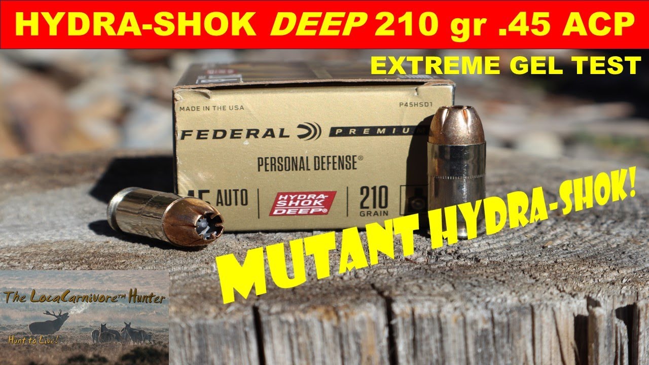 Is New HYDRA-SHOK DEEP 210gr .45 ACP Any Good? - YouTube