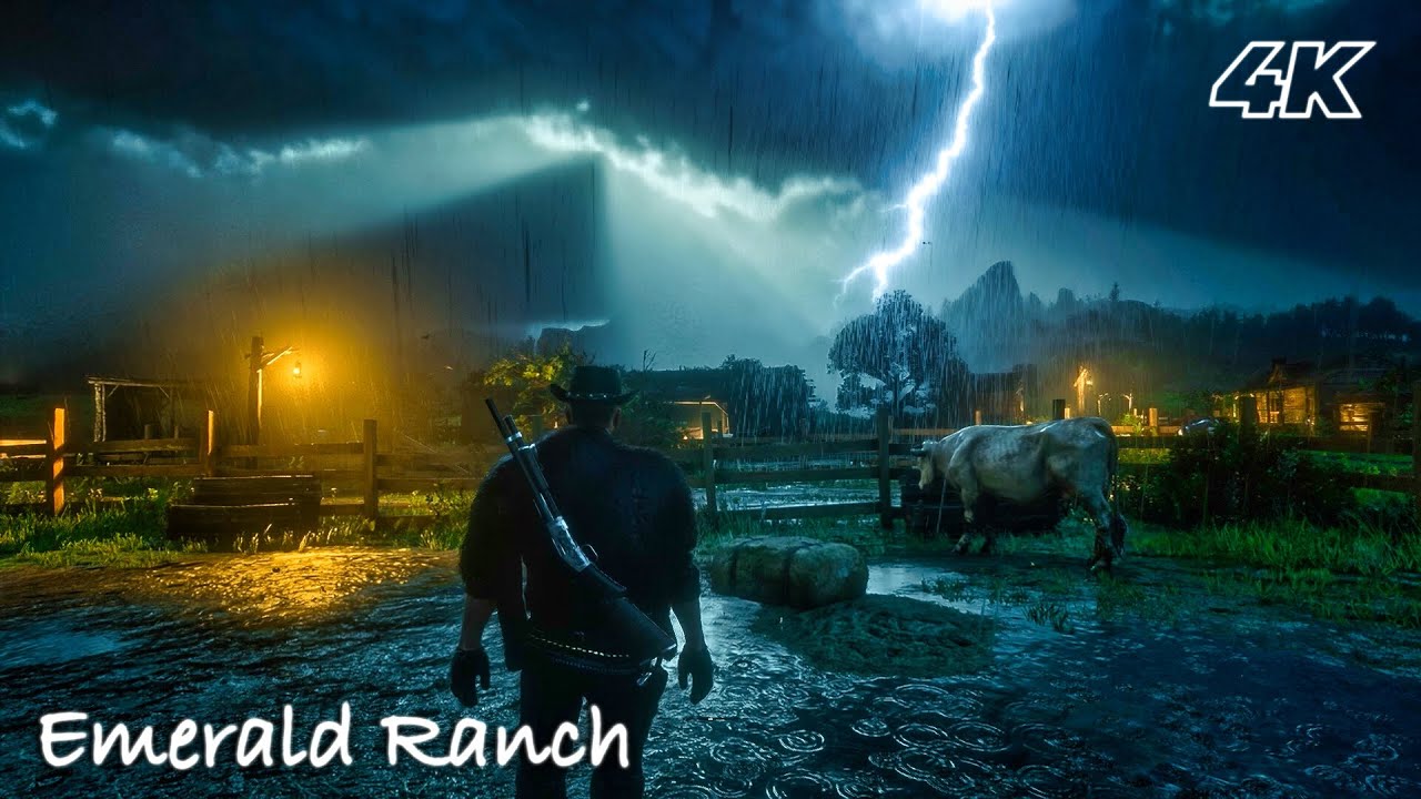 Night Walk in Thunderstorm | RDR2 - Max Graphics [4K] - YouTube