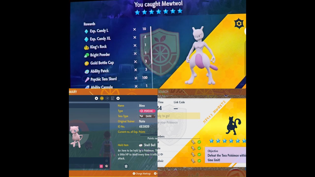 Pokémon Scarlet and Violet: MEW build Mauls 7 Star Mewtwo - YouTube