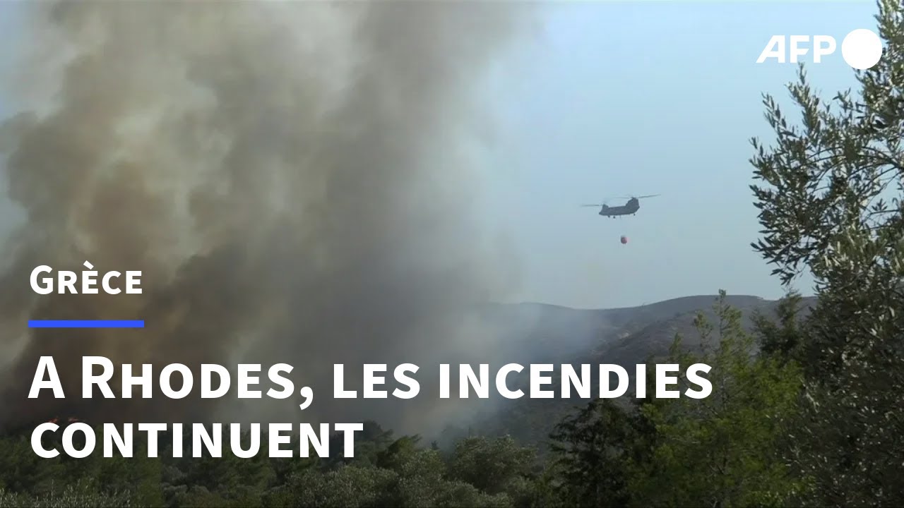Grèce: les services d'urgence combattent les incendies sur l'île de ...