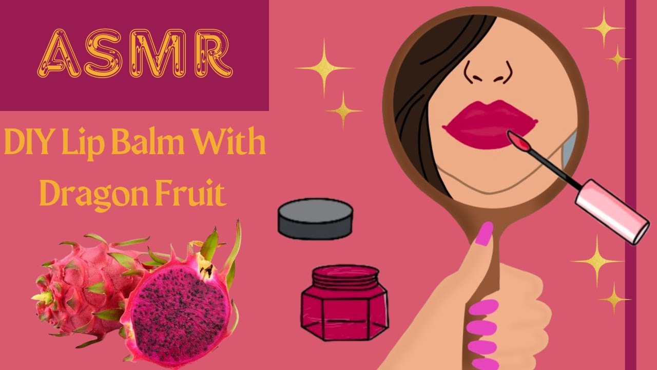 ASMR Dragon Fruit Lip Balm Tutorial 🍇 [so relaxing] - YouTube