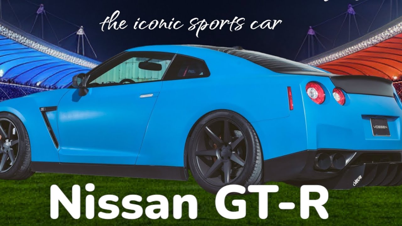 Nissan GT-R Baby blue & black Sports Car - YouTube