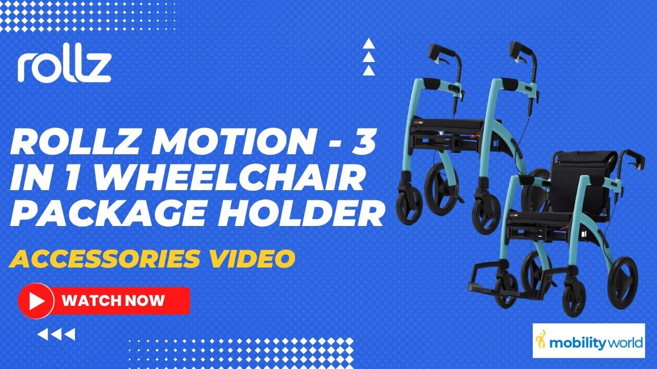 Mobility World Ltd UK - Rollz Motion Travel cover, 3-in-1 holder, back support - YouTube