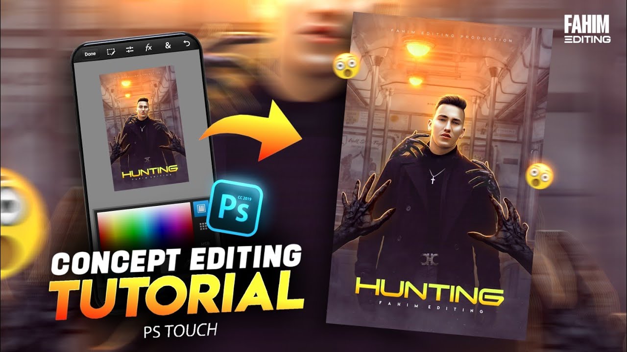 Ps Touch Creative Concept Photo Manipulation Tutorial // Ps Cc 2019 ...