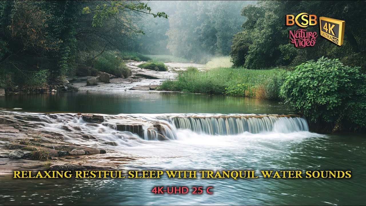 Relaxing Restful Sleep with Tranquil Water Sounds | 25C Healing Power ...