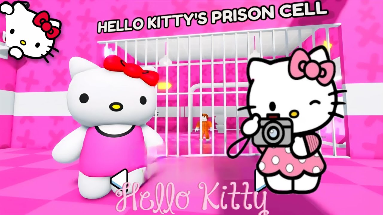 HELLO KITTY PRison Run in ROBLOX - YouTube