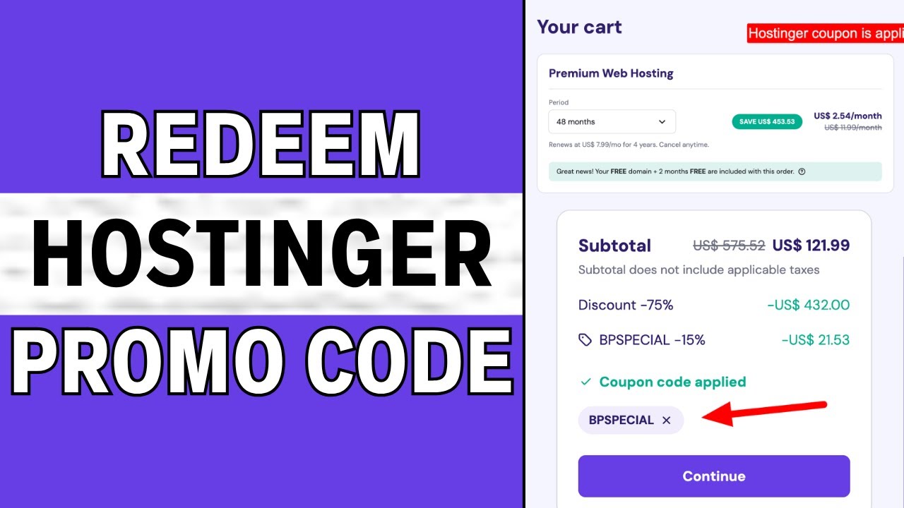 How to Redeem Promo Code for Hostinger (Updated Guide) - YouTube